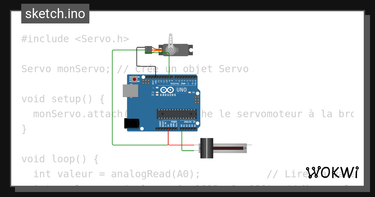 App Servo Moteur Wokwi Esp32 Stm32 Arduino Simulator