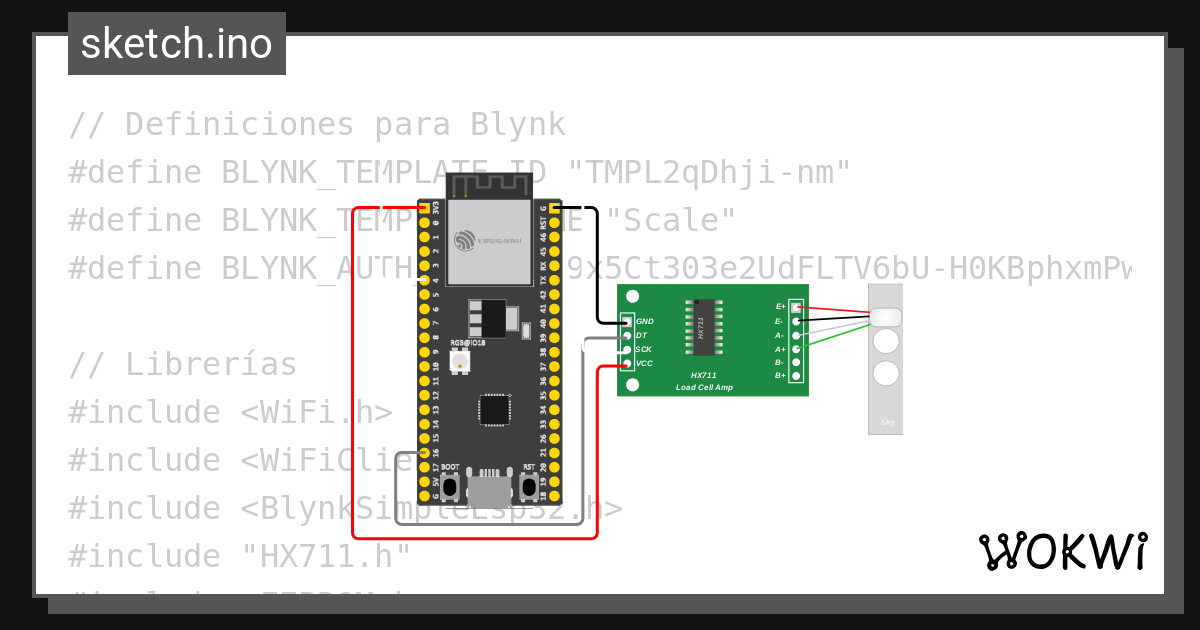 Balanza Descalibrada Wokwi Esp32 Stm32 Arduino Simulator 2594