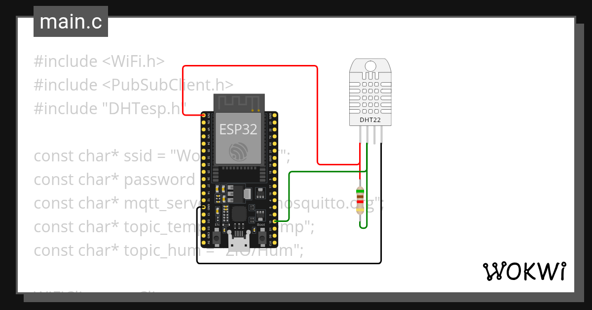 mqtt publisher - Wokwi ESP32, STM32, Arduino Simulator