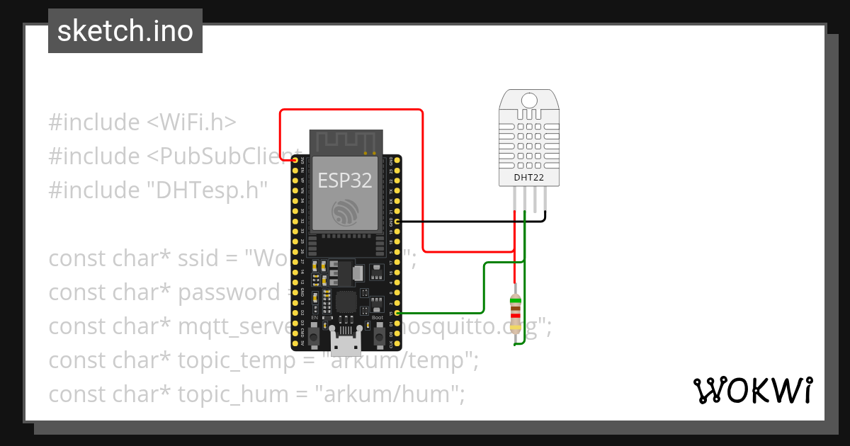 MQTT /arkum - Wokwi ESP32, STM32, Arduino Simulator