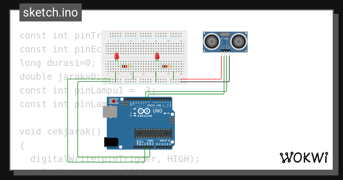 Sensorjarak Wokwi Esp32 Stm32 Arduino Simulator 5448