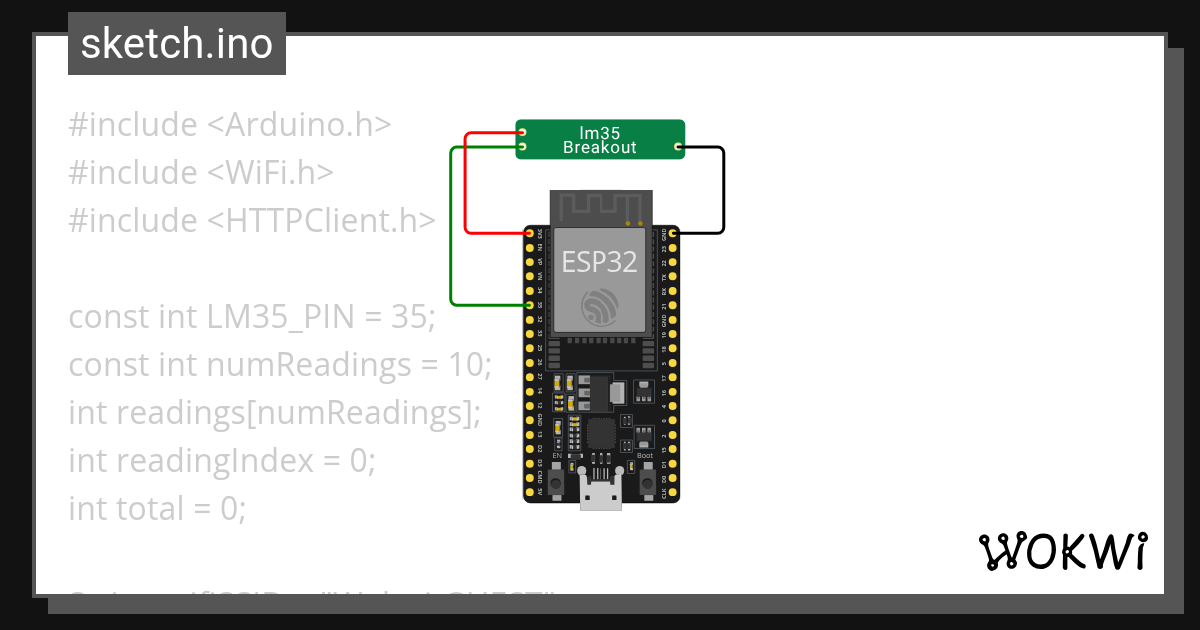 [FT] ESP32 - LM35 Chip + Thingsboard - Wokwi ESP32, STM32, Arduino Simulator