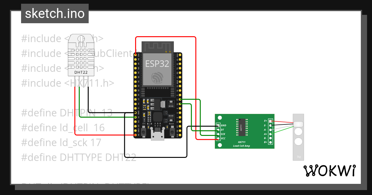 Load Cell Wokwi Esp32 Stm32 Arduino Simulator 7222