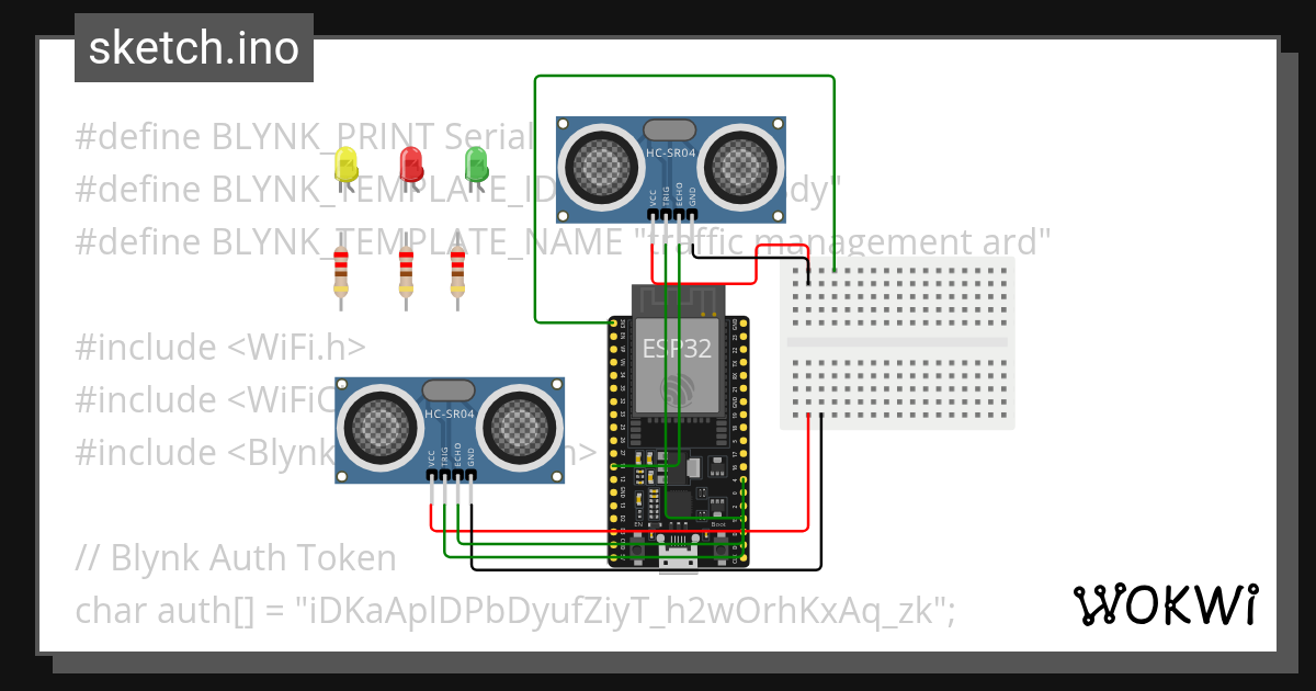 traffic management ard - Wokwi ESP32, STM32, Arduino Simulator