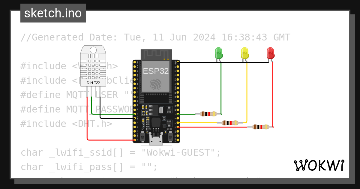 溫度感測 Wokwi Esp32 Stm32 Arduino Simulator