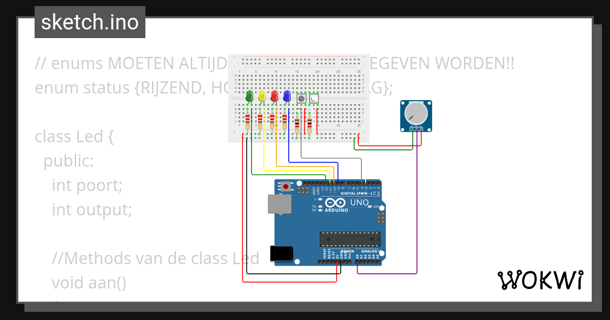 Looplicht Copy - Wokwi ESP32, STM32, Arduino Simulator