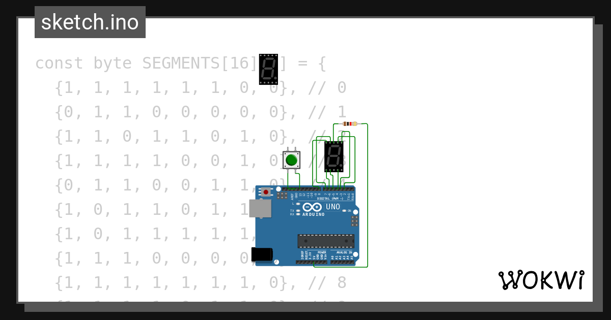 Seven Segment Led Copy 2 Wokwi Esp32 Stm32 Arduino Simulator 8162