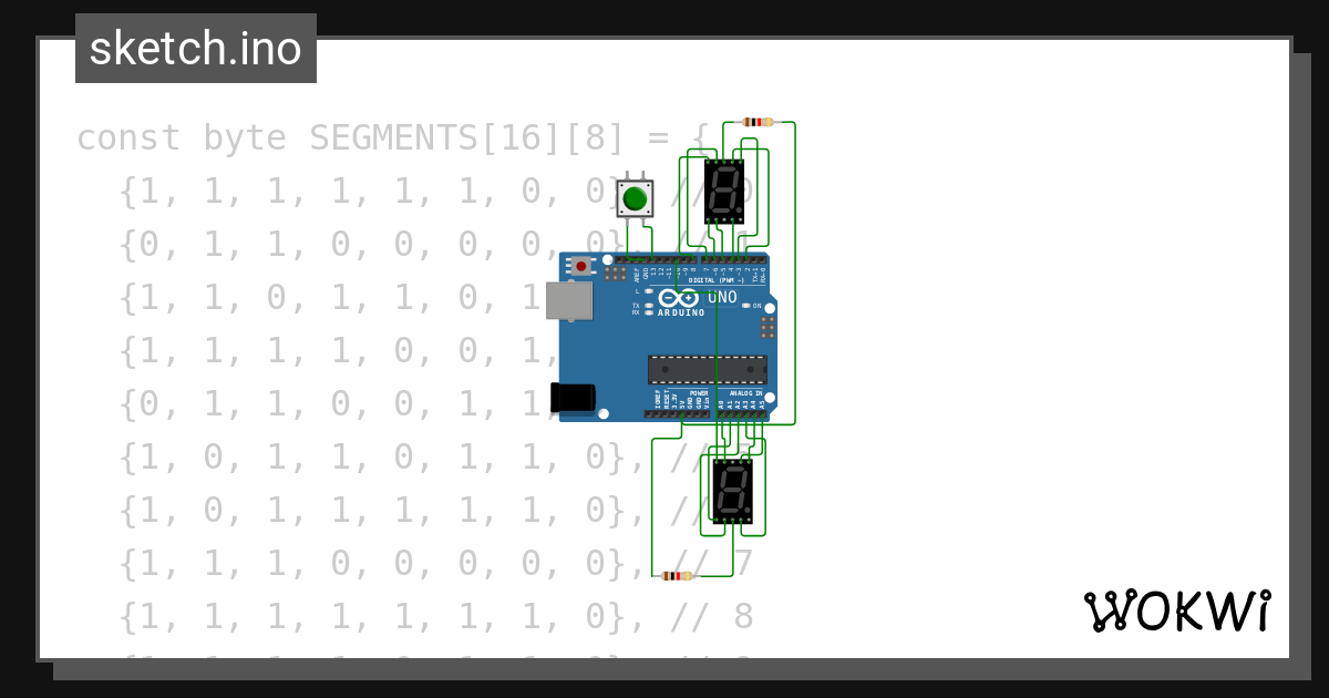 Seven Segment Led Copy 5 Wokwi Esp32 Stm32 Arduino Simulator 5600