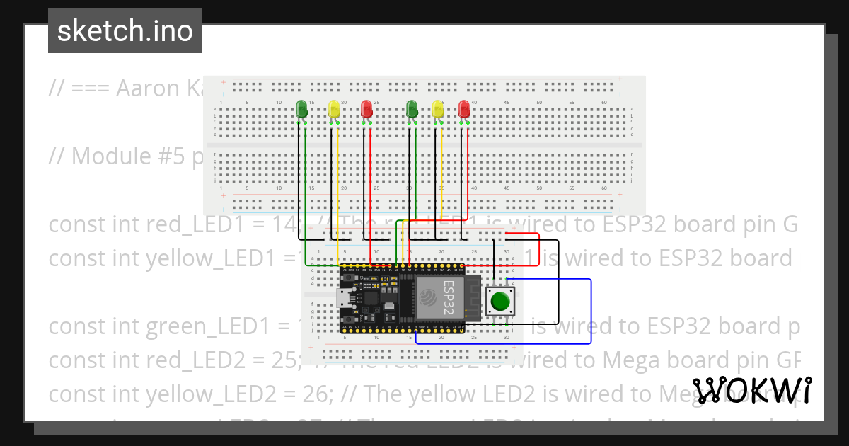 Module 4 Project - Aaron Katanov - Wokwi ESP32, STM32, Arduino Simulator