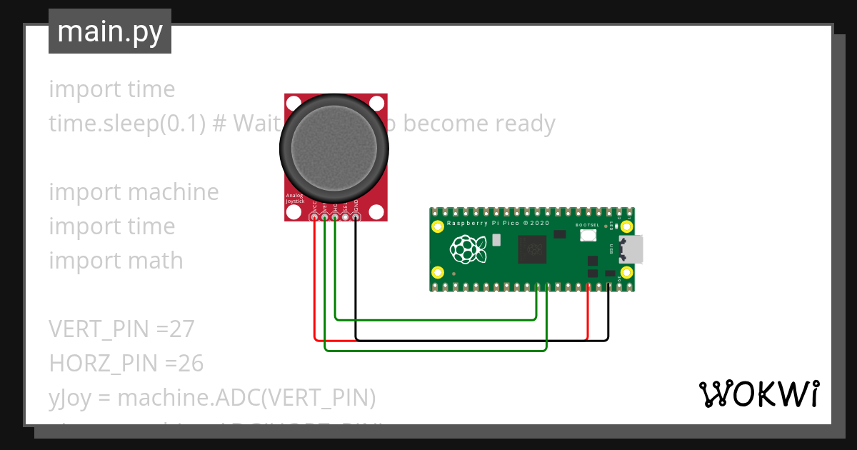 joystick basic - Wokwi ESP32, STM32, Arduino Simulator