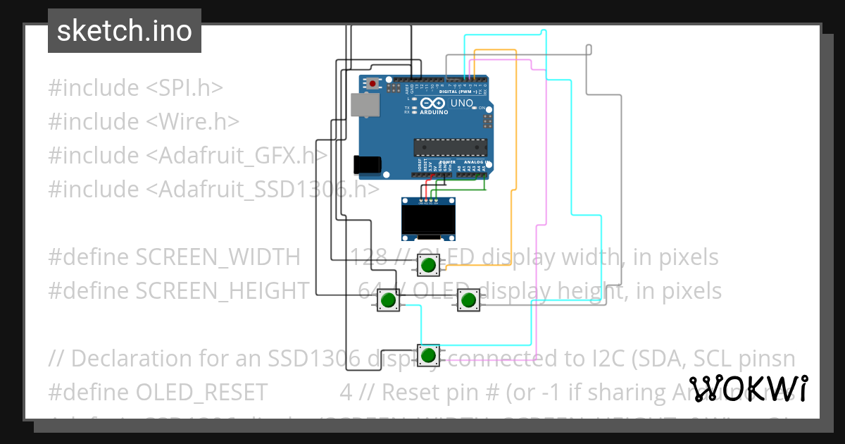 snake game - Wokwi ESP32, STM32, Arduino Simulator