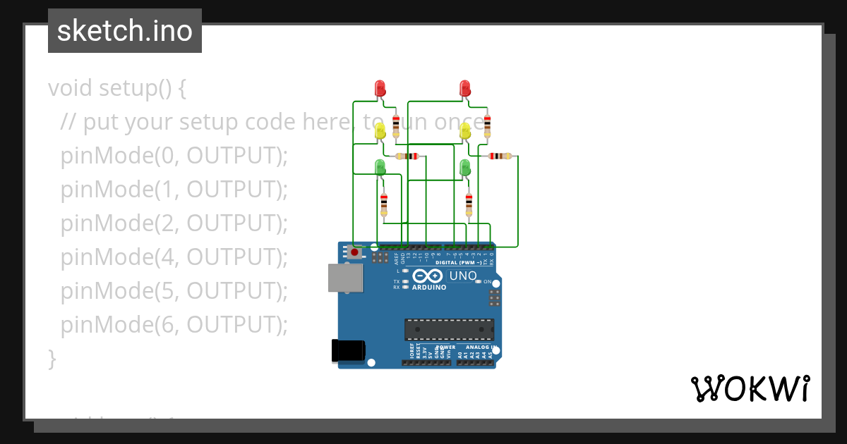 arduino_semaforos - Wokwi ESP32, STM32, Arduino Simulator