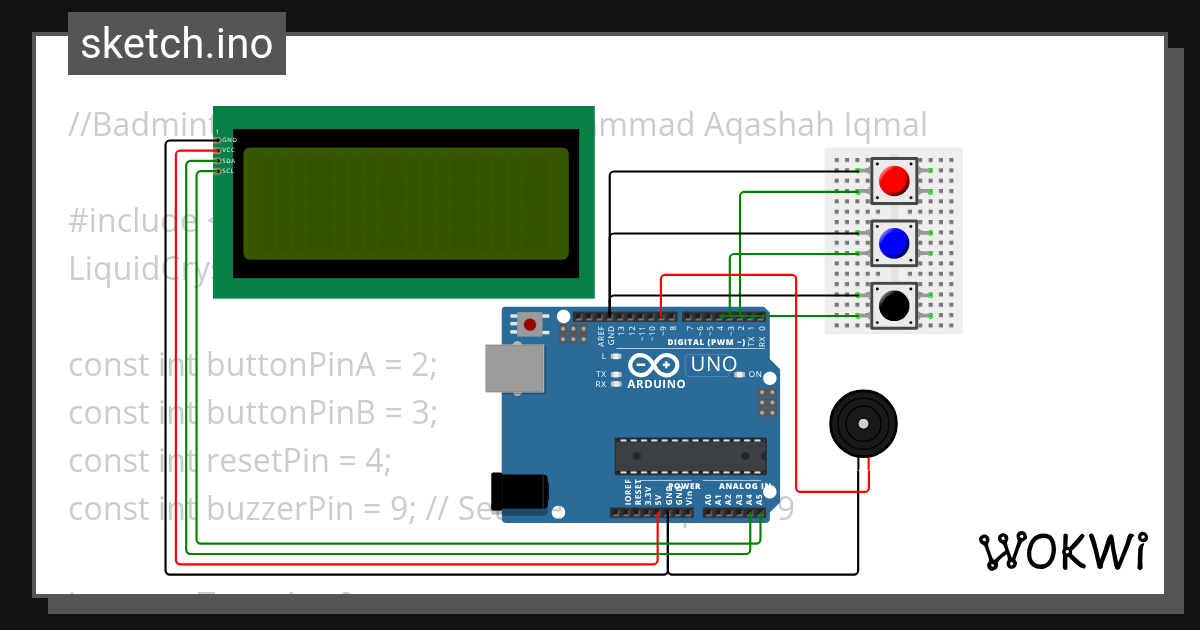 Badminton Score with overtime - Wokwi ESP32, STM32, Arduino Simulator