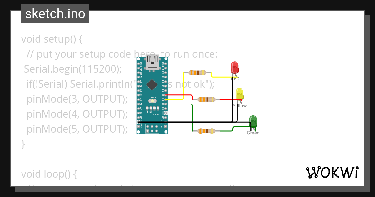 Simulasi Traffic Light - Wokwi ESP32, STM32, Arduino Simulator