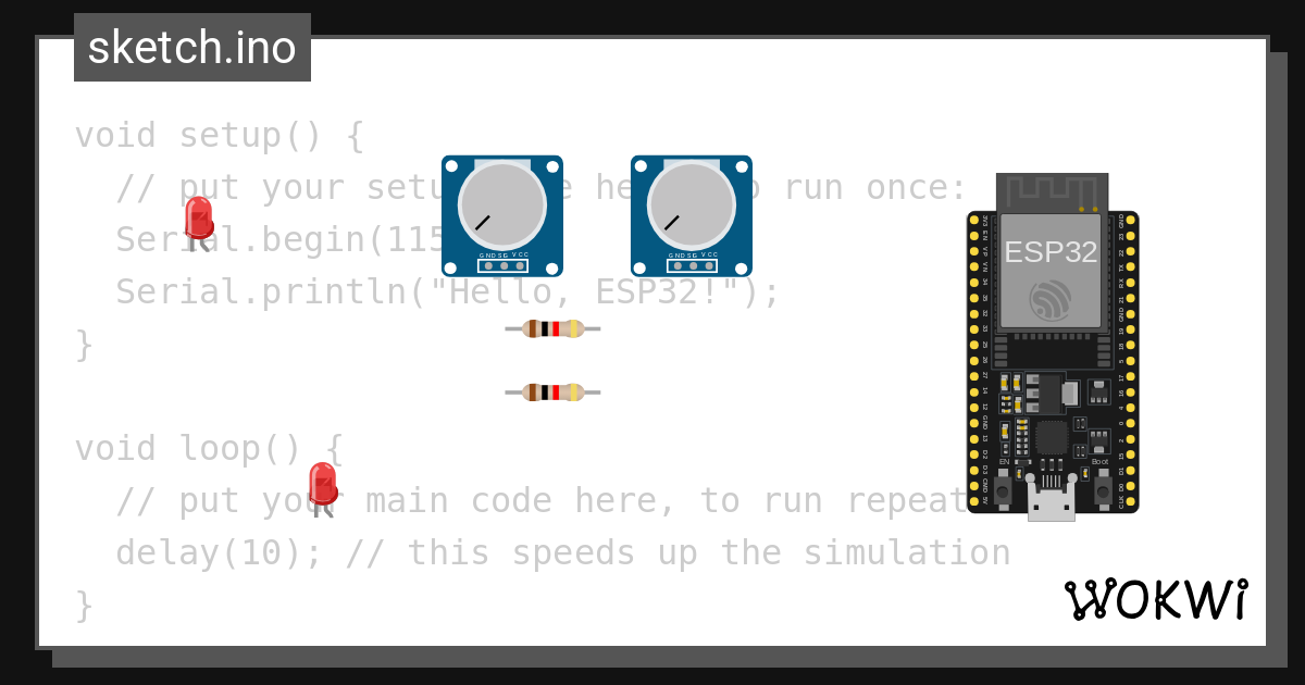 Potenciometro Wokwi Esp32 Stm32 Arduino Simulator 2007