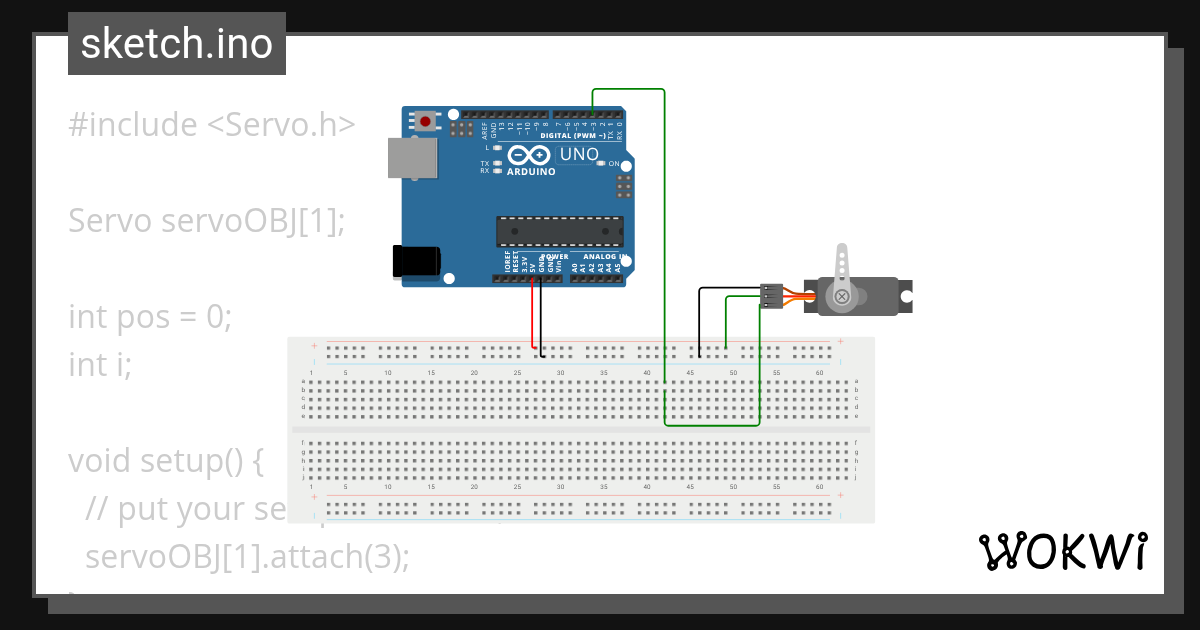 Servo Motor - Wokwi ESP32, STM32, Arduino Simulator