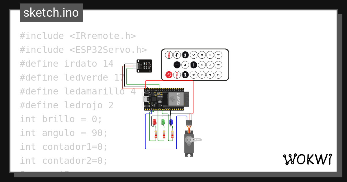 Control Remoto Esp32 Xd Wokwi Esp32 Stm32 Arduino Simulator