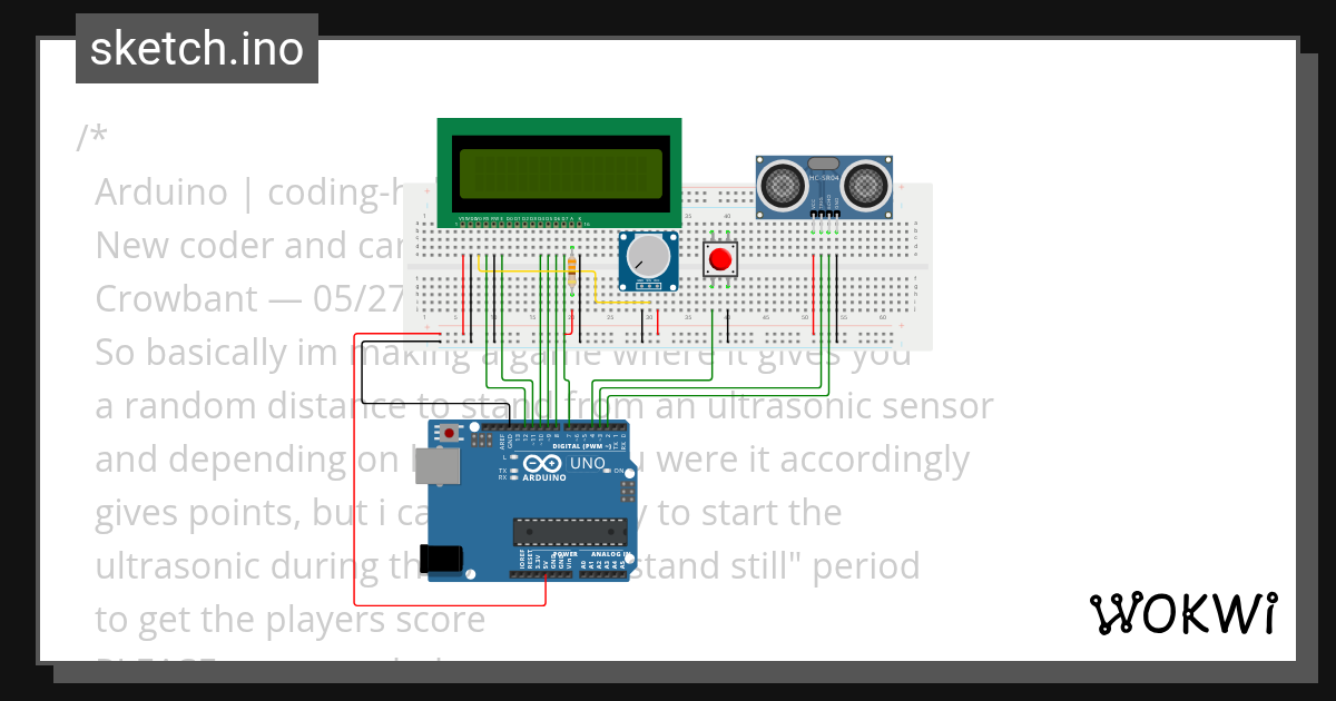Crowbant_Distance_Game Copy - Wokwi ESP32, STM32, Arduino Simulator