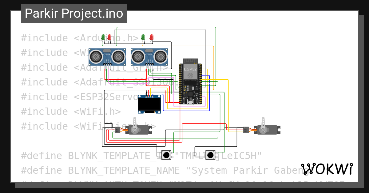 1parkir Project Iot Class Blynk Wokwi Esp32 Stm32 Arduino Simulator