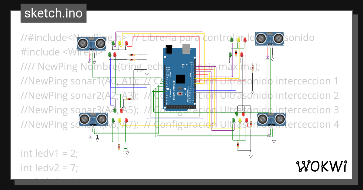 P F SEMAFORO INTELLIGENTE 02 - Wokwi ESP32, STM32, Arduino Simulator