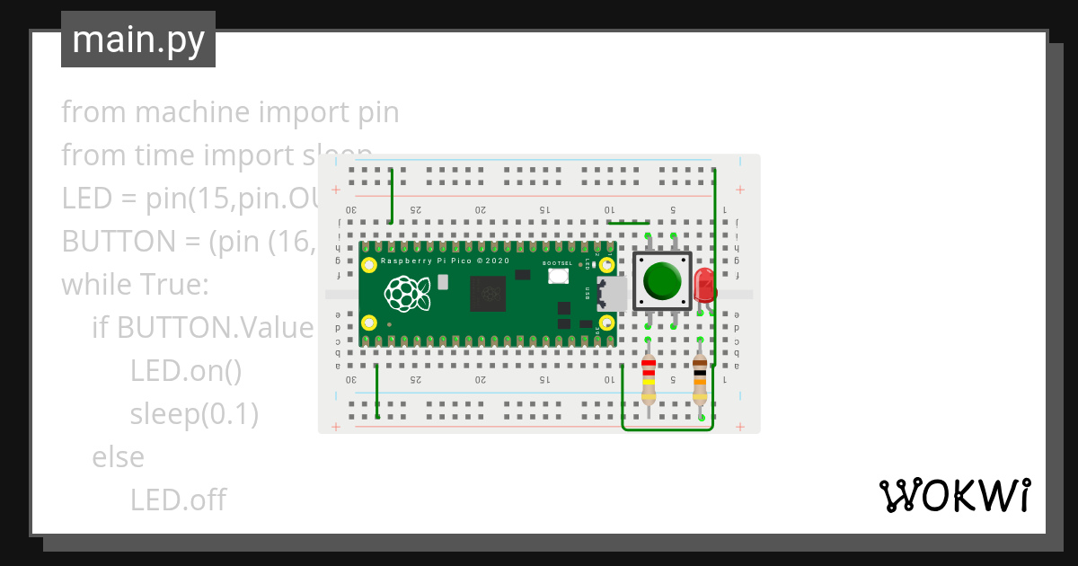 Push Button Wokwi Esp32 Stm32 Arduino Simulator 