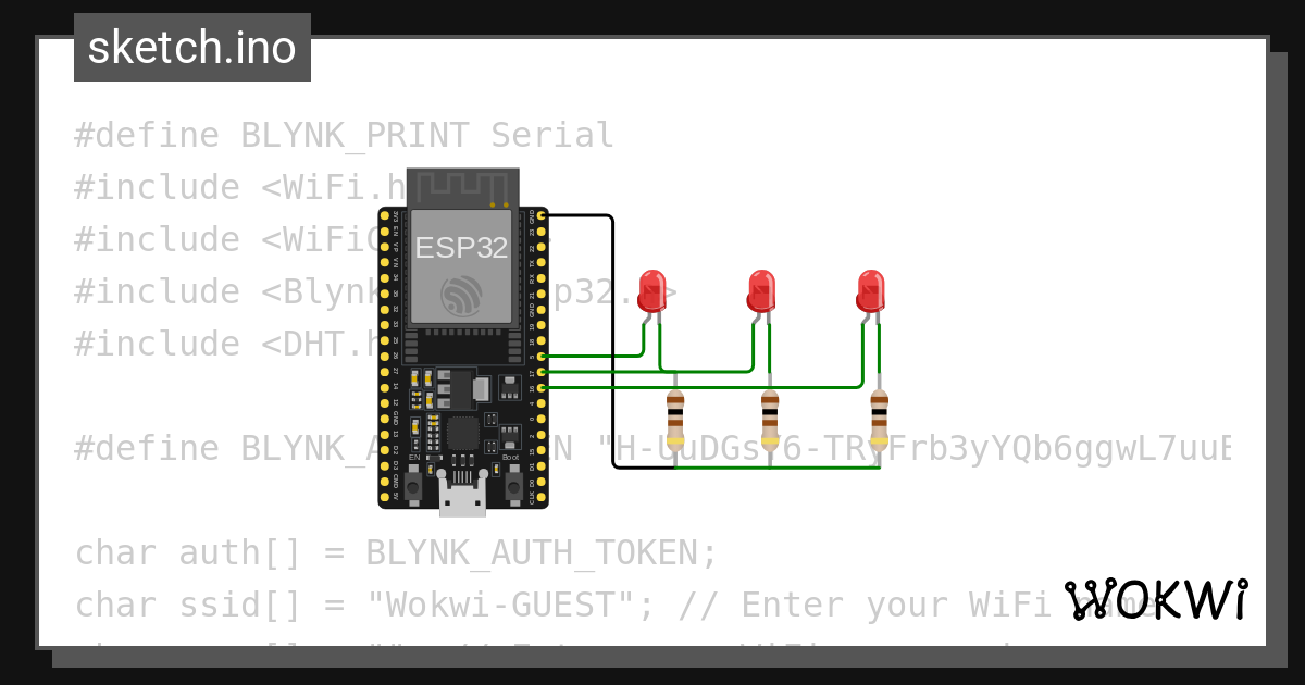 Mengontrol 3 Led Jarak Jauh Copy Wokwi Esp32 Stm32 Arduino Simulator 2770