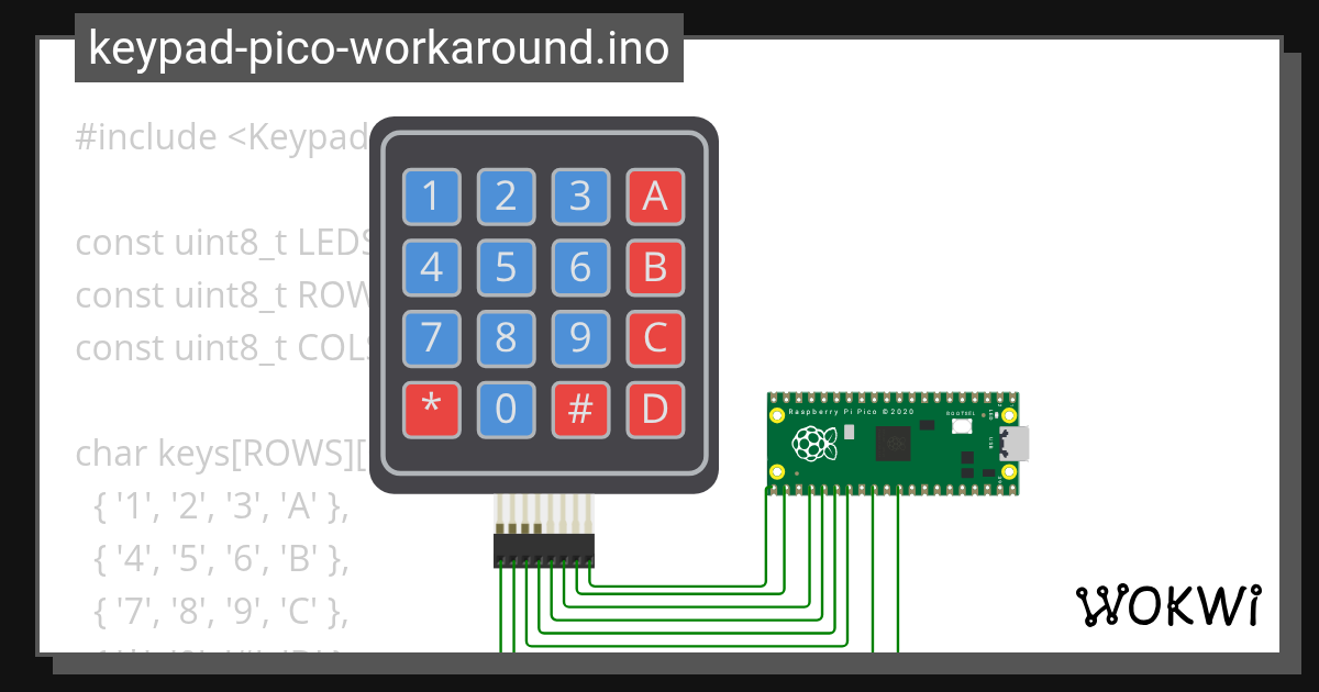 Pico Keypad - Wokwi ESP32, STM32, Arduino Simulator