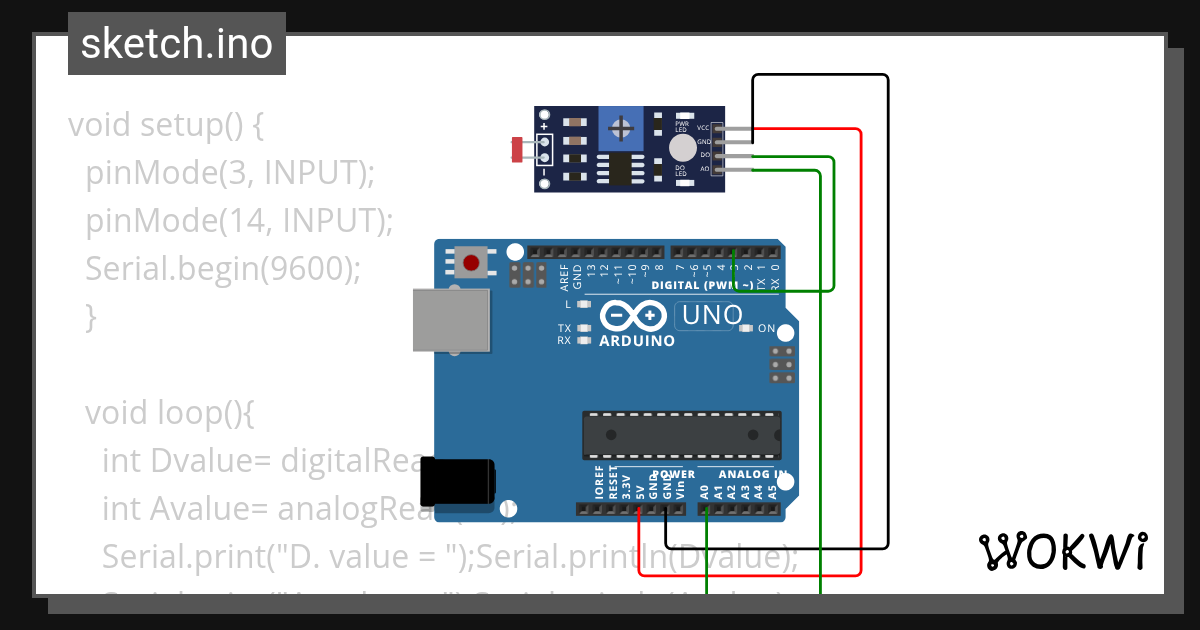 LDR sensor - Wokwi ESP32, STM32, Arduino Simulator