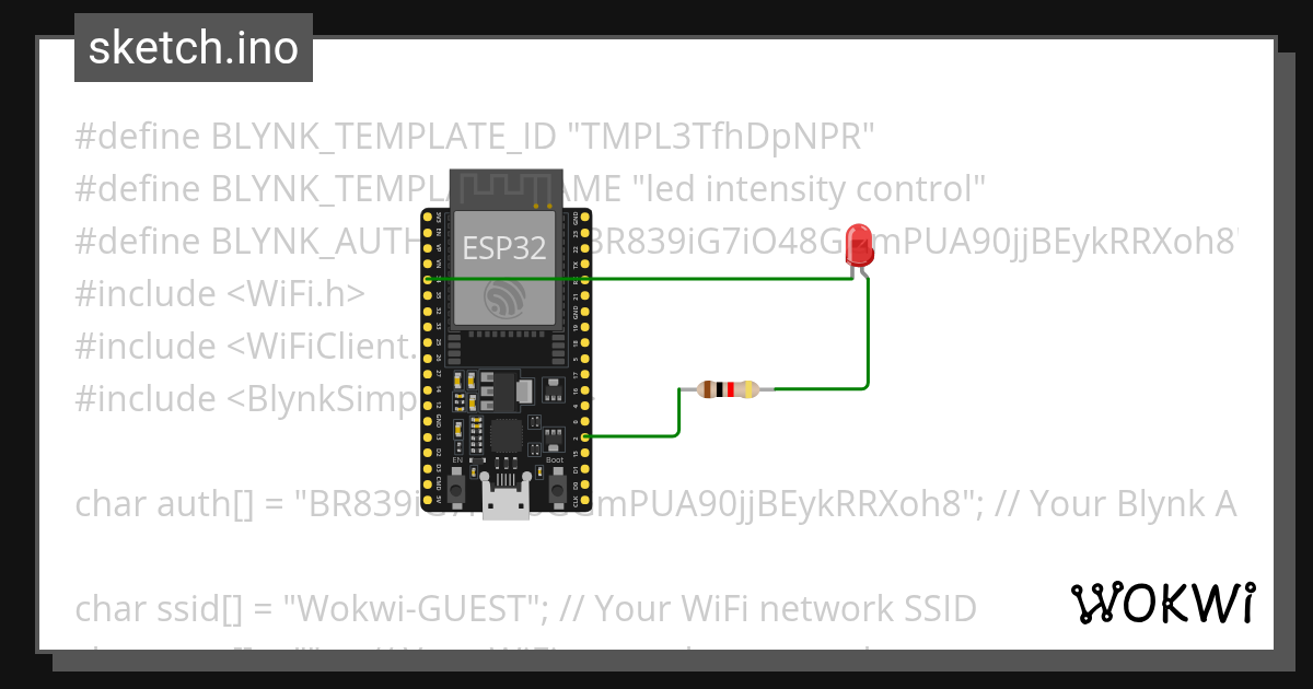 led intensity control by vidhya - Wokwi ESP32, STM32, Arduino Simulator