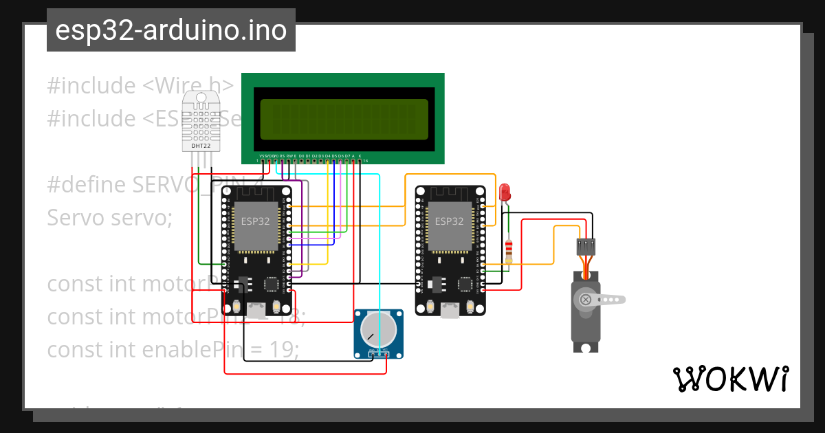 I2C_DHT_Mot-Serv_Arduino - Wokwi ESP32, STM32, Arduino Simulator
