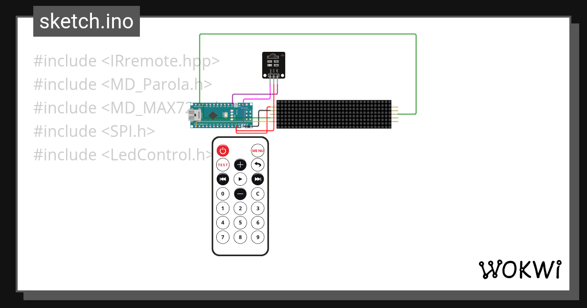 LED MATRIX WITH IR Copy with SENS Copy (5) - Wokwi ESP32, STM32 ... LED MATRIX WITH IR Copy with SENS Copy (5) - Wokwi ESP32, STM32 ...
