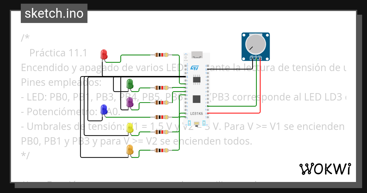 practica_11_1 - Wokwi ESP32, STM32, Arduino Simulator