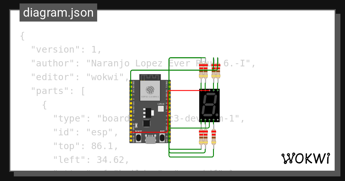 Display7segmentos Wokwi Esp32 Stm32 Arduino Simulator