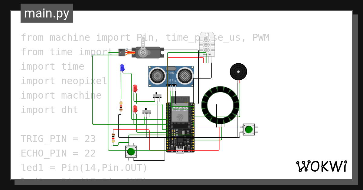 Coche Final Wokwi Esp32 Stm32 Arduino Simulator 8846