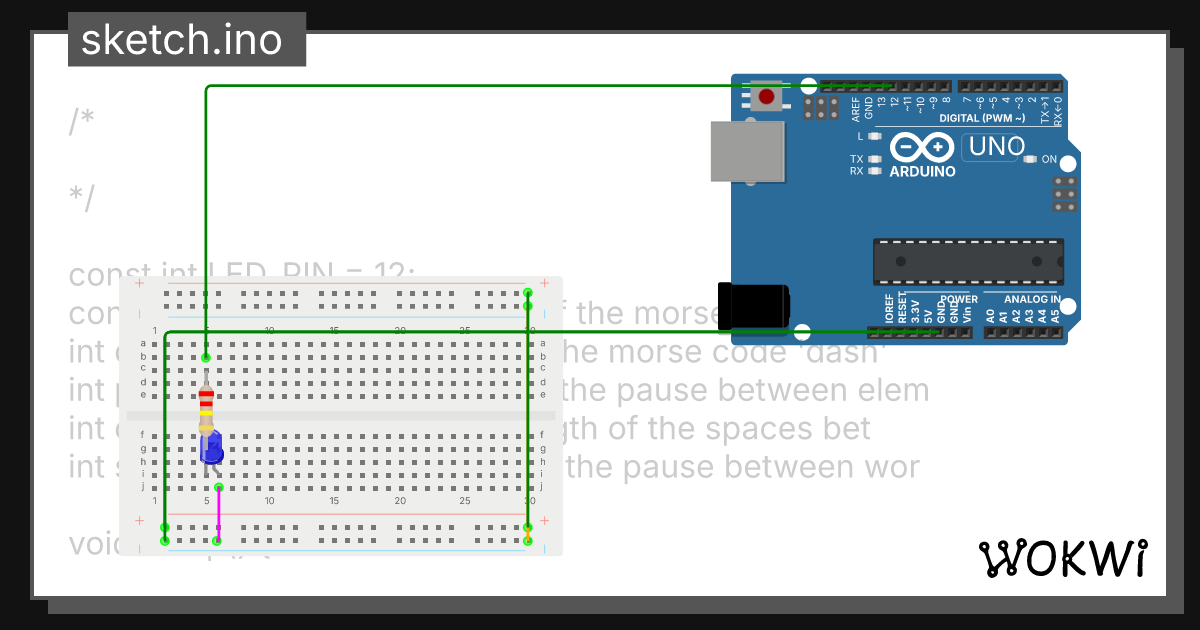Morse Code Project - Wokwi ESP32, STM32, Arduino Simulator