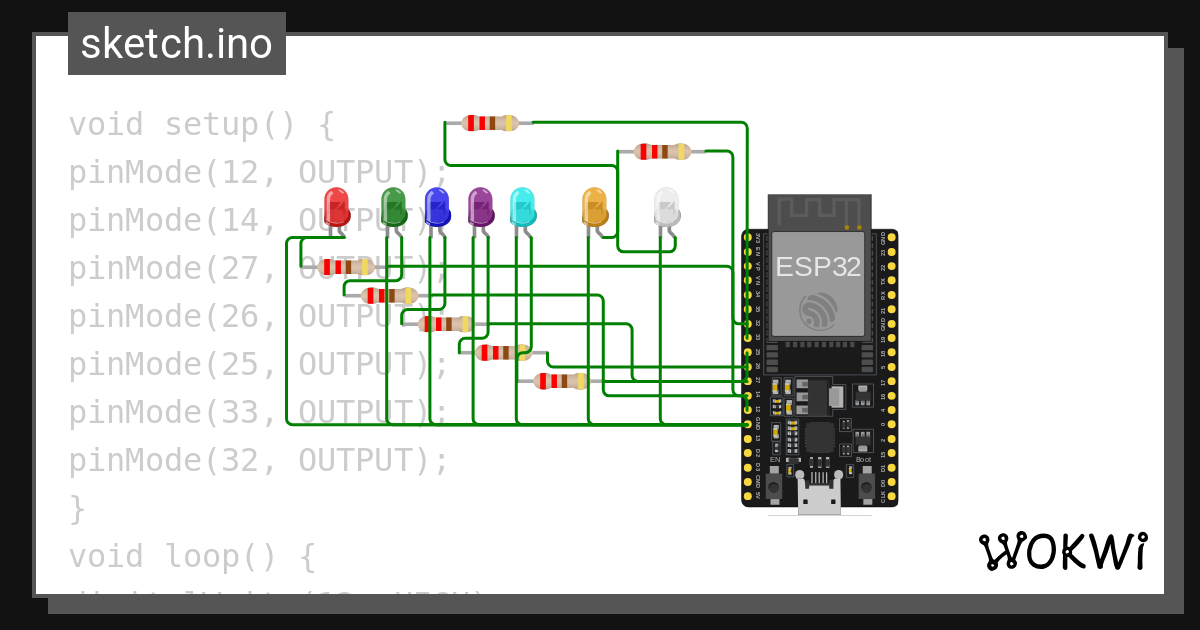 นเรนทรณ์ นิลพันธ์ Wokwi Esp32 Stm32 Arduino Simulator