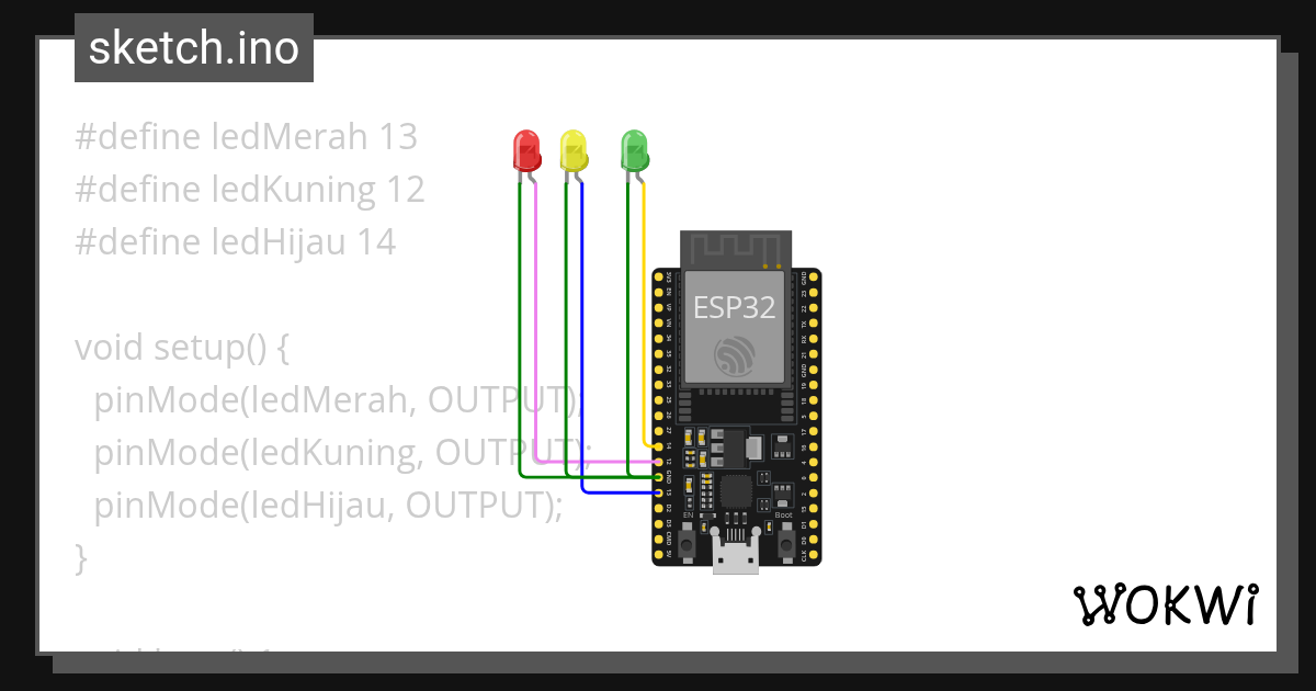 eps32 lampu bangjo - Wokwi ESP32, STM32, Arduino Simulator eps32 lampu bangjo - Wokwi ESP32, STM32, Arduino Simulator