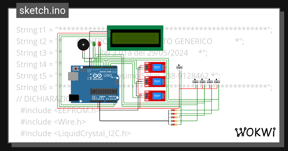 cruscotto 3.001 Cammarata - Wokwi ESP32, STM32, Arduino Simulator