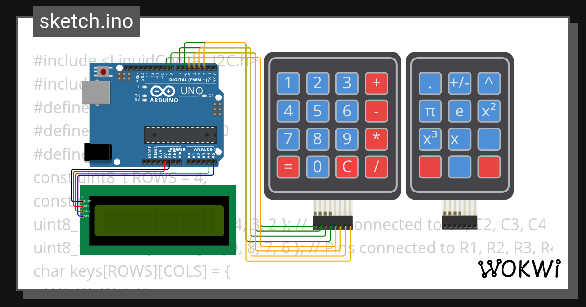 calculator - Wokwi ESP32, STM32, Arduino Simulator