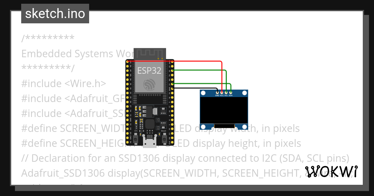Oled - Wokwi ESP32, STM32, Arduino Simulator