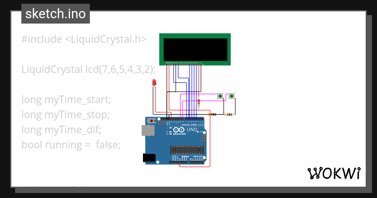 lcd 26x2 - Wokwi ESP32, STM32, Arduino Simulator