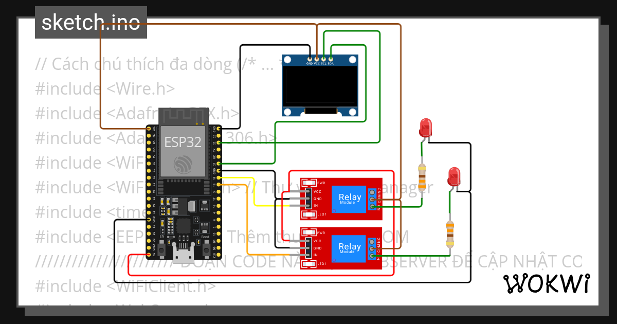 Ring Bell System Oled - Wokwi ESP32, STM32, Arduino Simulator