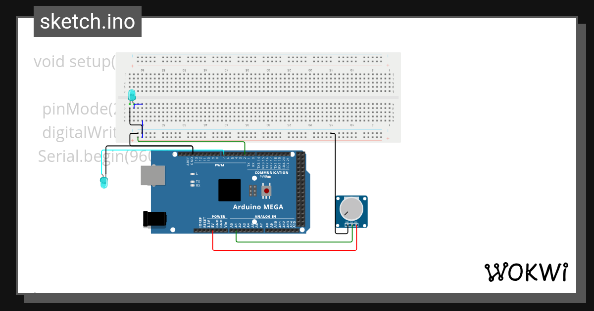 Potentiometer Wokwi Esp32 Stm32 Arduino Simulator 