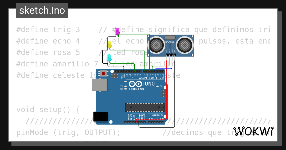 Sensor Ultrasonic En Esa Wokwi Esp32 Stm32 Arduino Simulator 2883