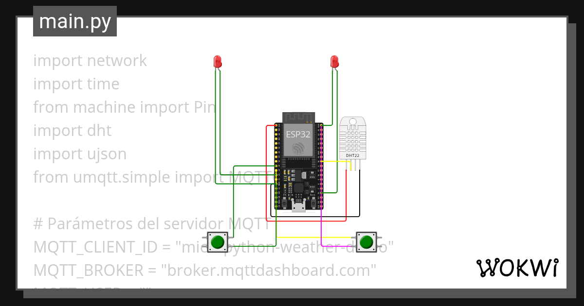 led.py - Wokwi ESP32, STM32, Arduino Simulator