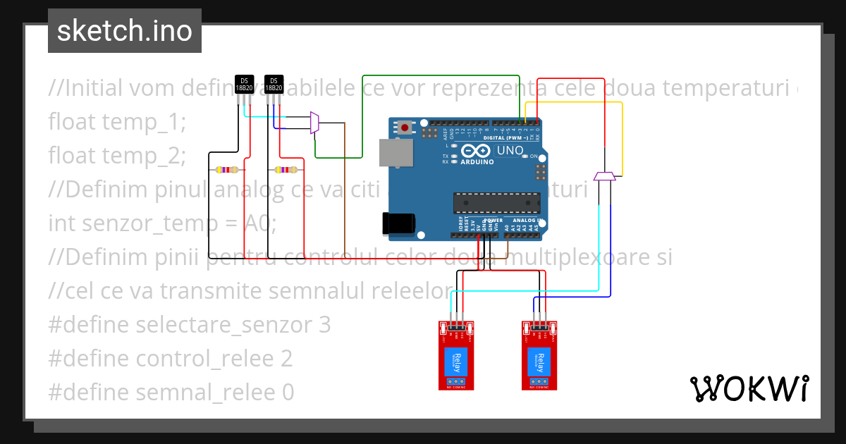 Colocviul Acquisition and processing of experimental data - Wokwi ESP32, STM32, Arduino Simulator