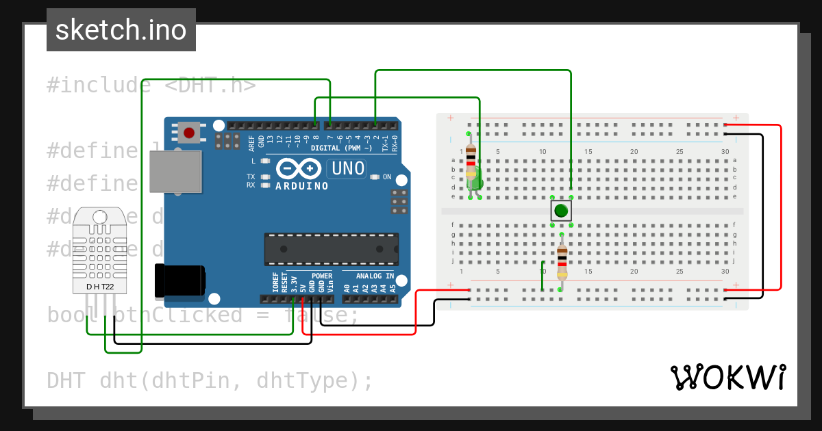 Sensor De Umidade E Temperatura Com Botão Wokwi Esp32 Stm32 Arduino 5464