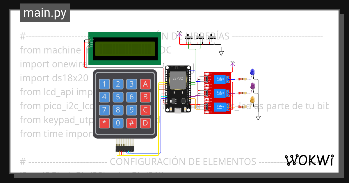 MAQUINA EXPENDEDORA - Wokwi ESP32, STM32, Arduino Simulator