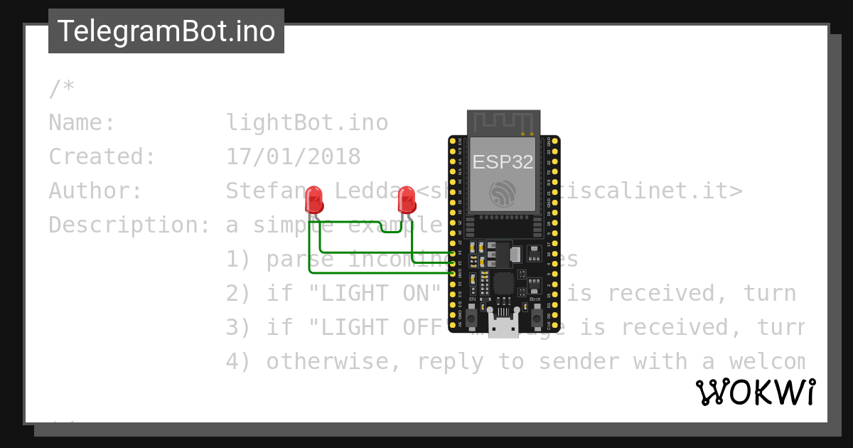 Telegrambot Ctbot Wokwi Esp32 Stm32 Arduino Simulator