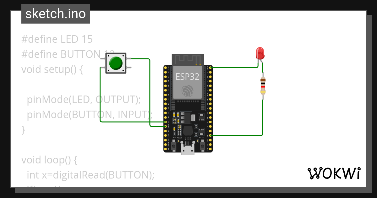 Ledblinking Wokwi Esp32 Stm32 Arduino Simulator 8748